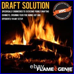 Flame Genie Fireplace Grate Self-Feeding Fireplace Tools, Cast Iron ...